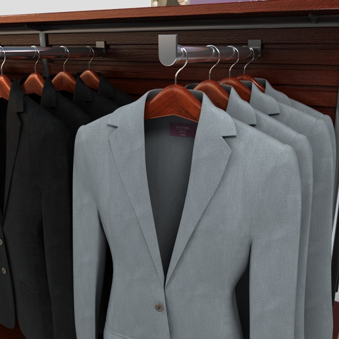 Women Suit Rack 3d Model