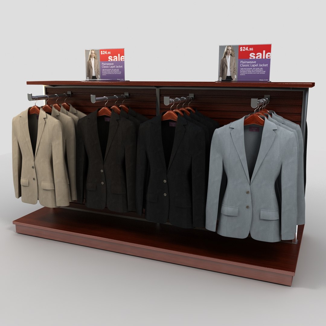 Women Suit Rack 3d Model