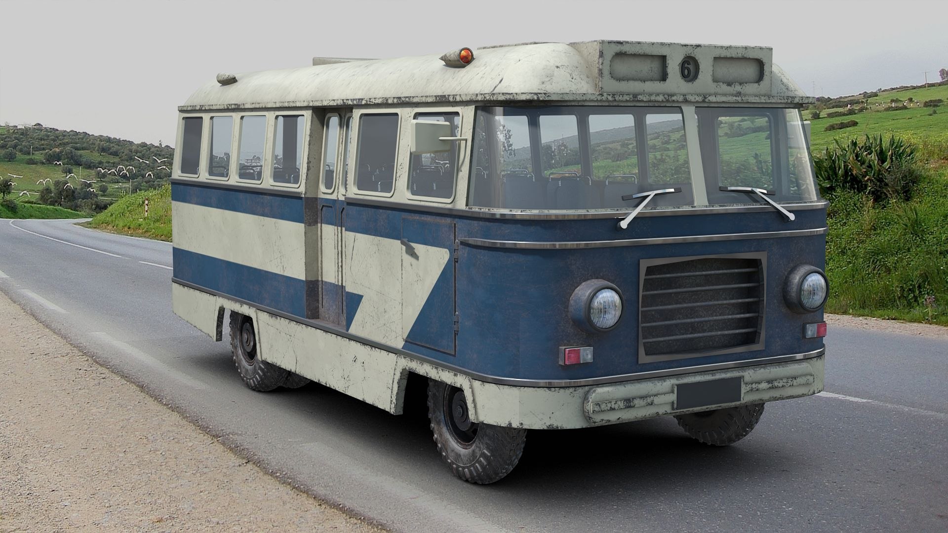 Old Russian Bus 3D Model - TurboSquid 1938279