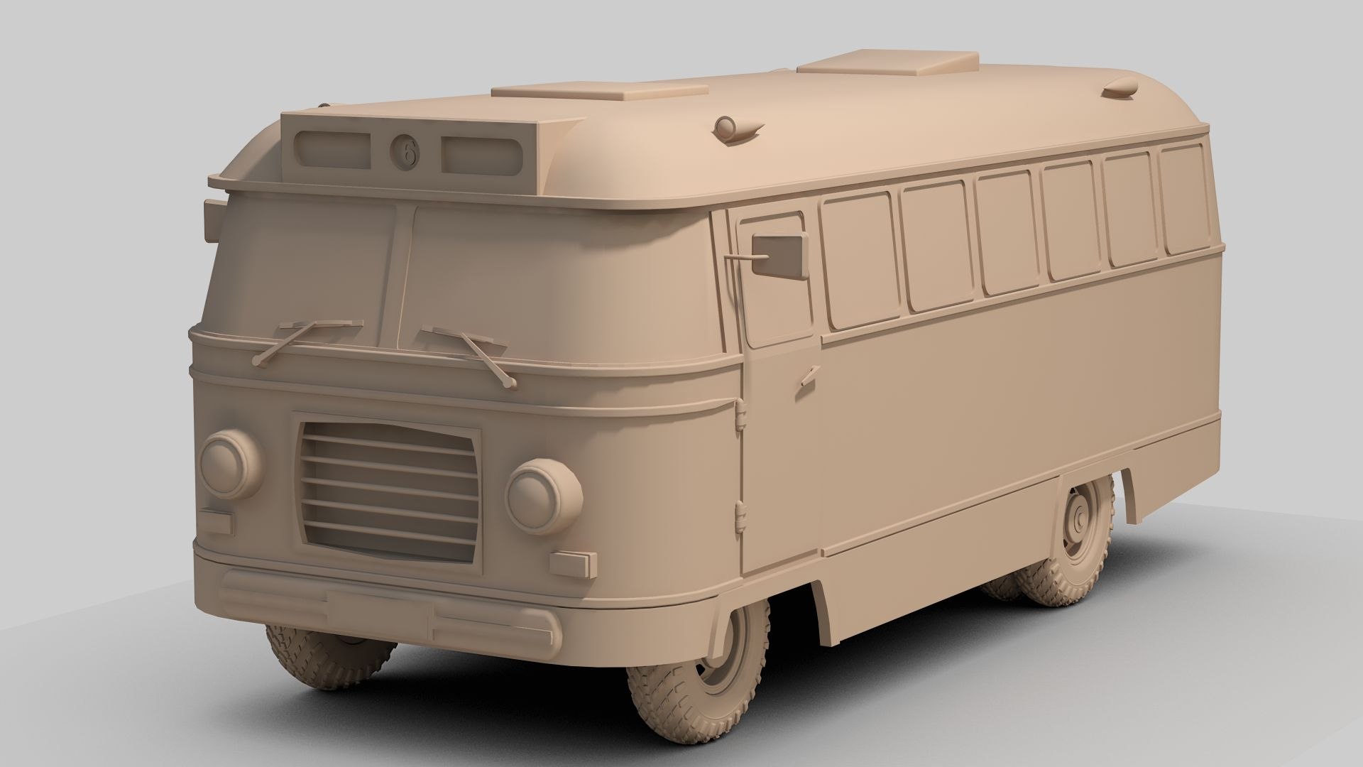 Old Russian Bus 3D Model - TurboSquid 1938279