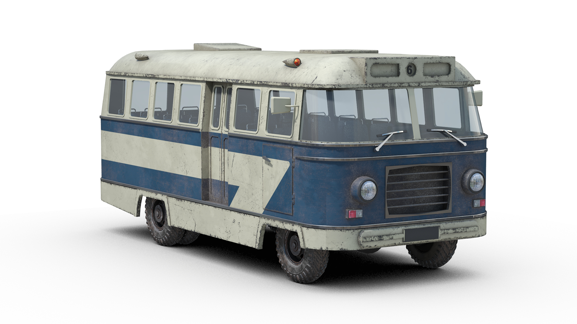 Old Russian Bus 3D Model - TurboSquid 1938279
