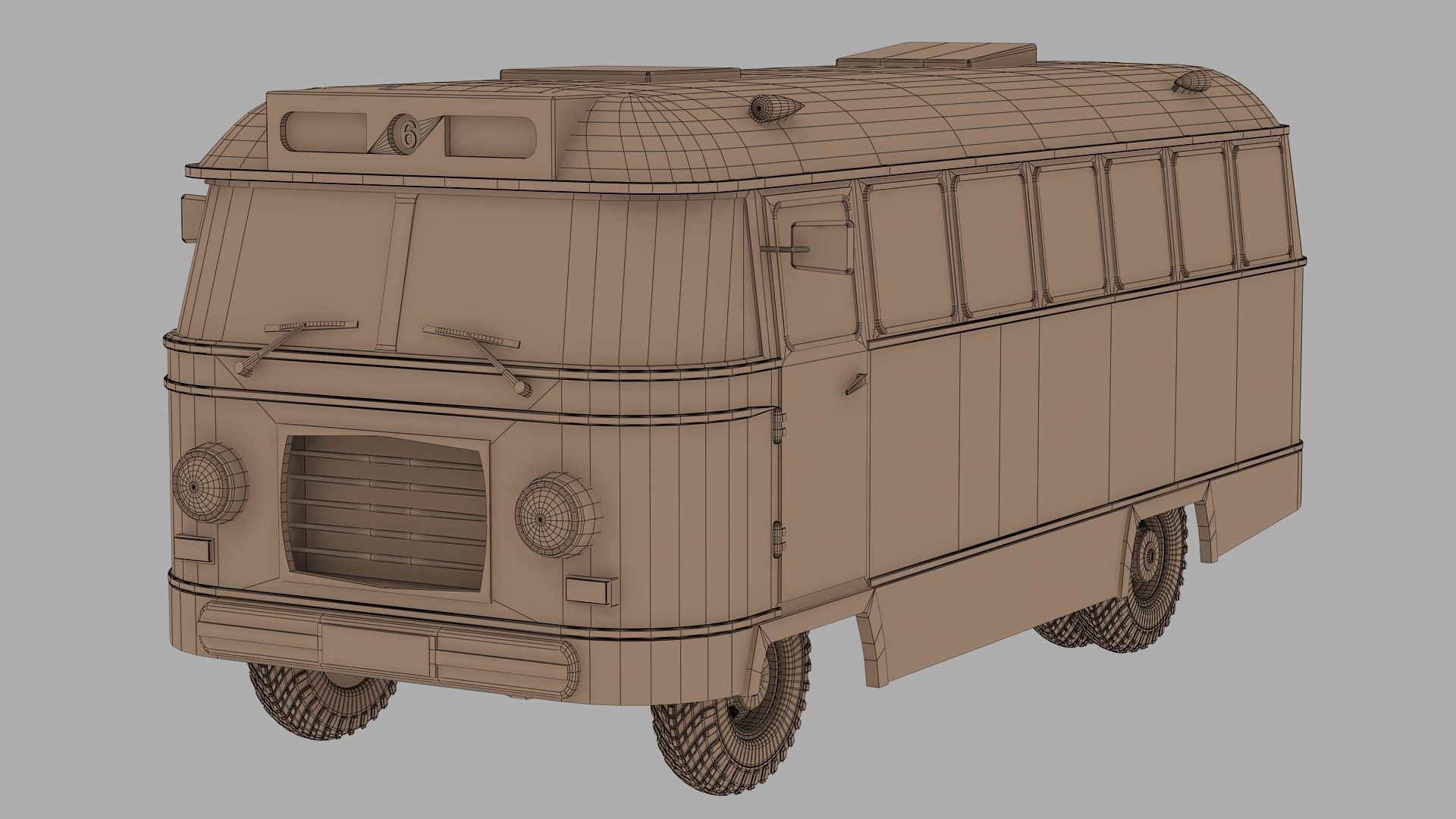 Old Russian Bus 3D Model - TurboSquid 1938279