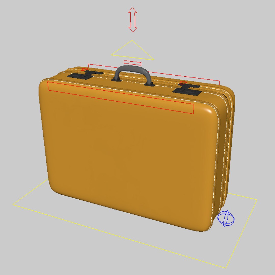Rigged Suitcase 3d Obj