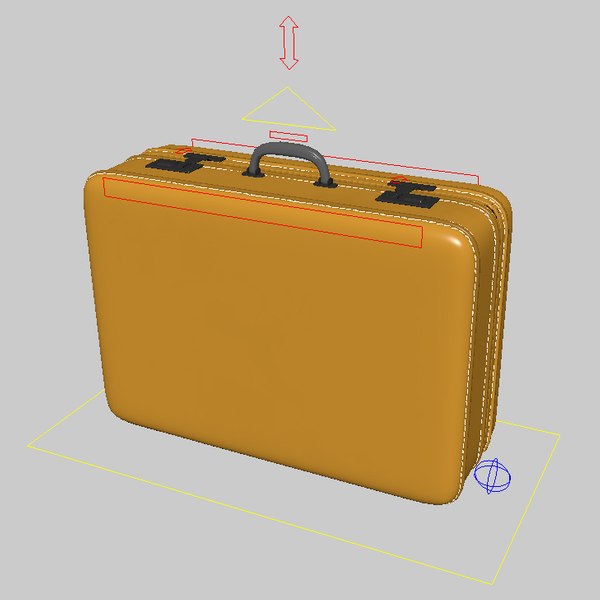 rigged suitcase 3d obj