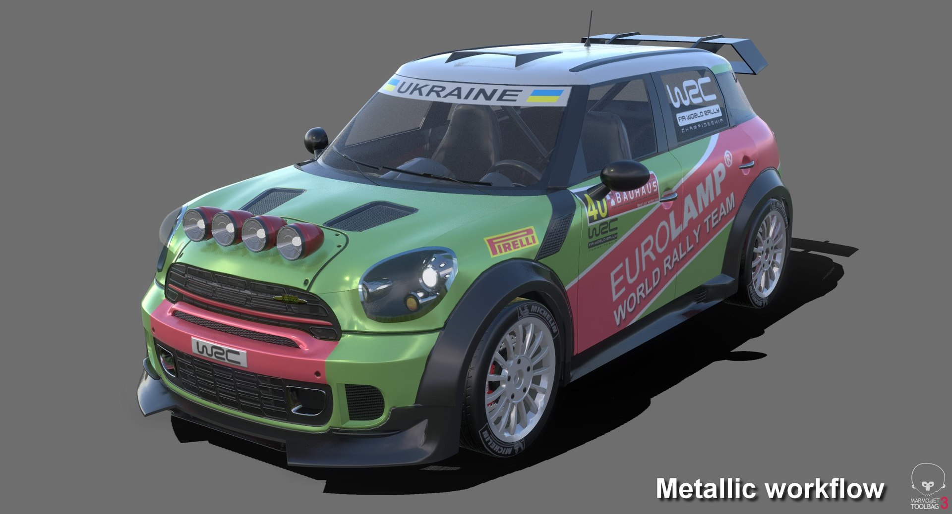 3D Low-poly Eurolamp Mini Wrc Model - TurboSquid 1215018