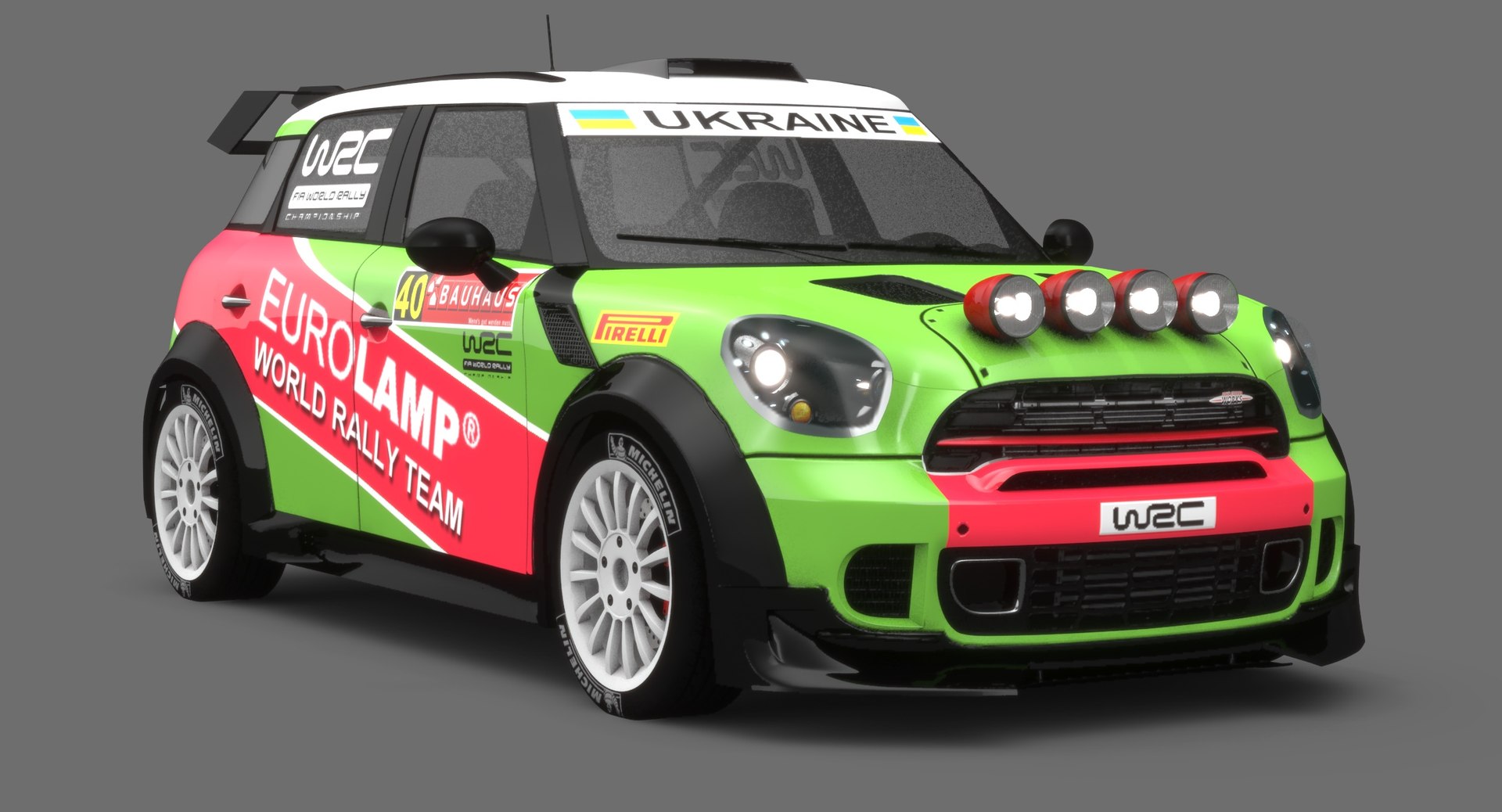 3D Low-poly Eurolamp Mini Wrc Model - TurboSquid 1215018