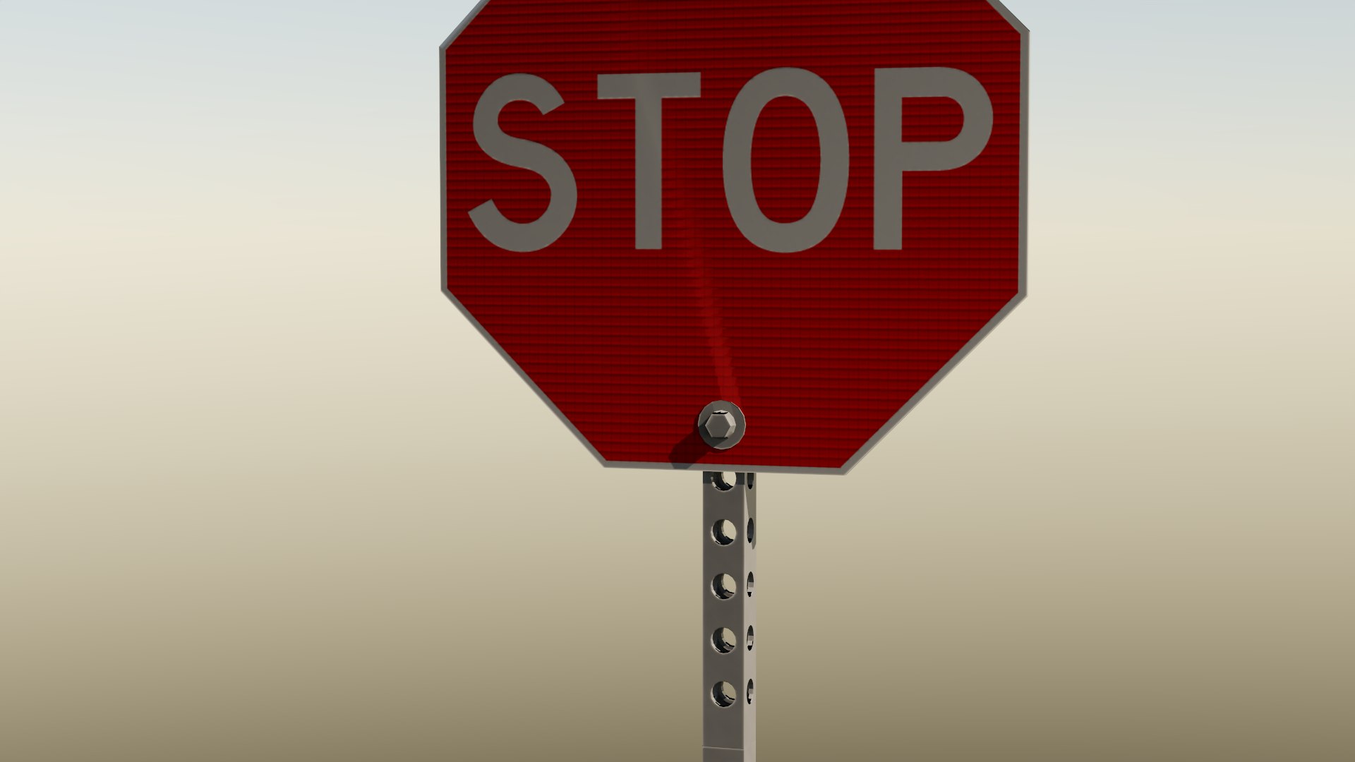 3D Game Ready Stop Sign Model - TurboSquid 2016546