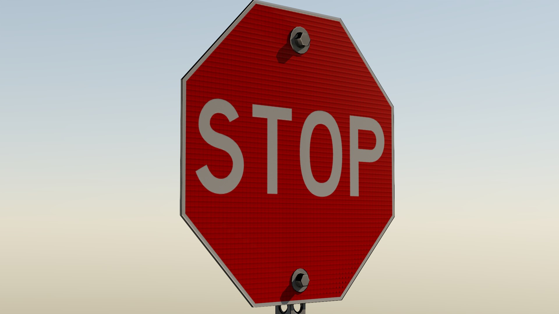 3D Game Ready Stop Sign Model - TurboSquid 2016546