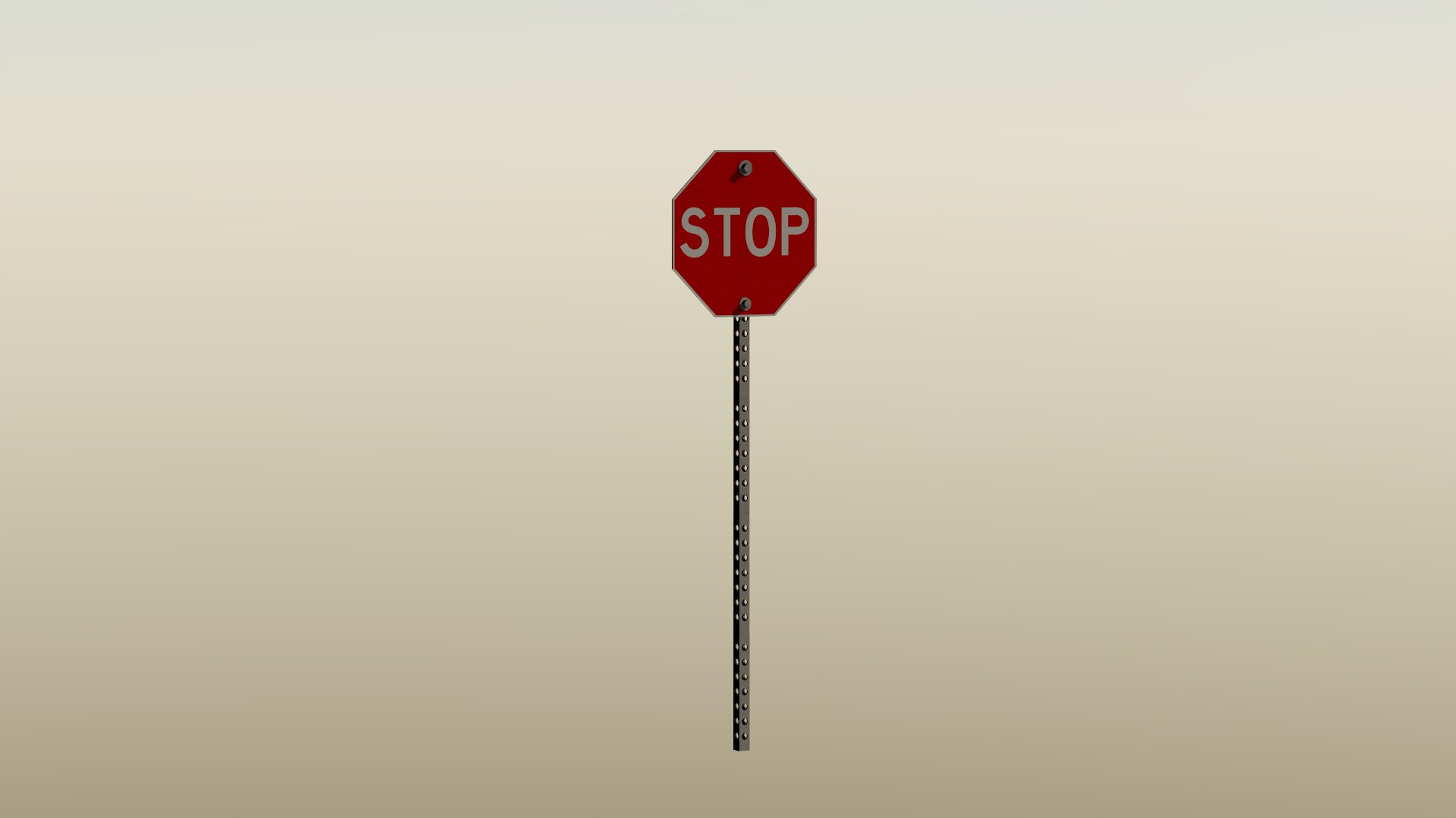 3D Game Ready Stop Sign Model - TurboSquid 2016546