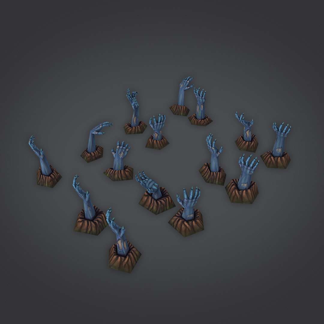 Free Zombie Hand Painted 3d Model