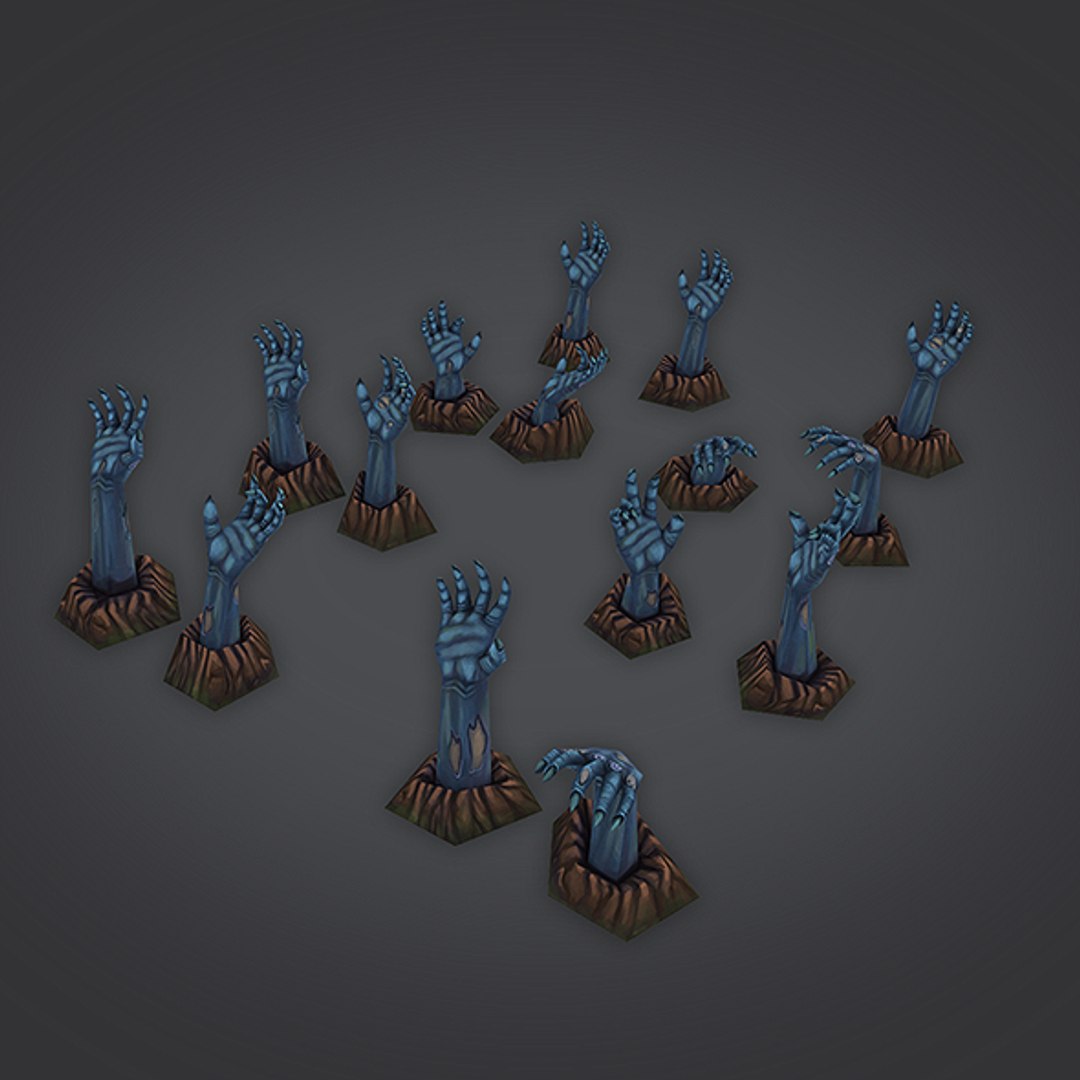 Free Zombie Hand Painted 3d Model