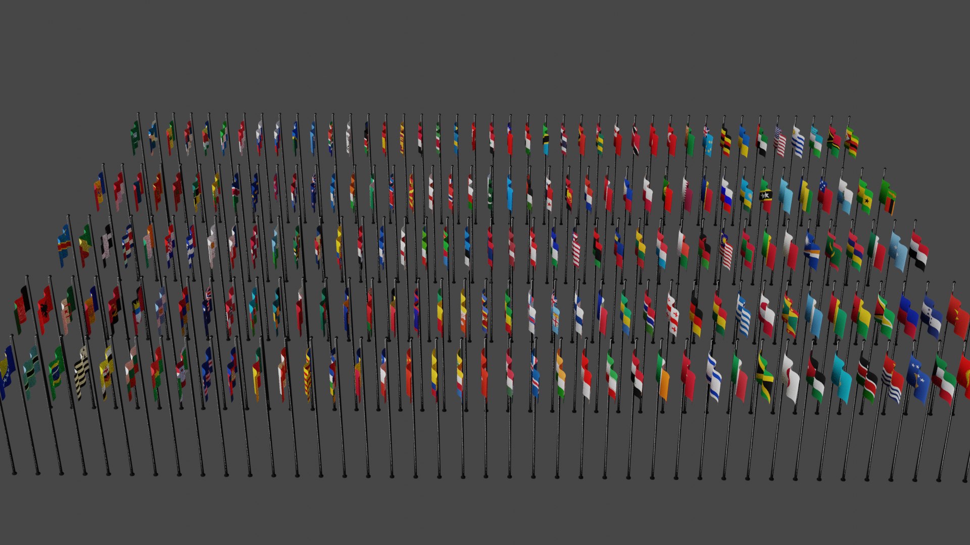 All World Countries Flags Low-poly 3D Model 3D Model - TurboSquid 1922005