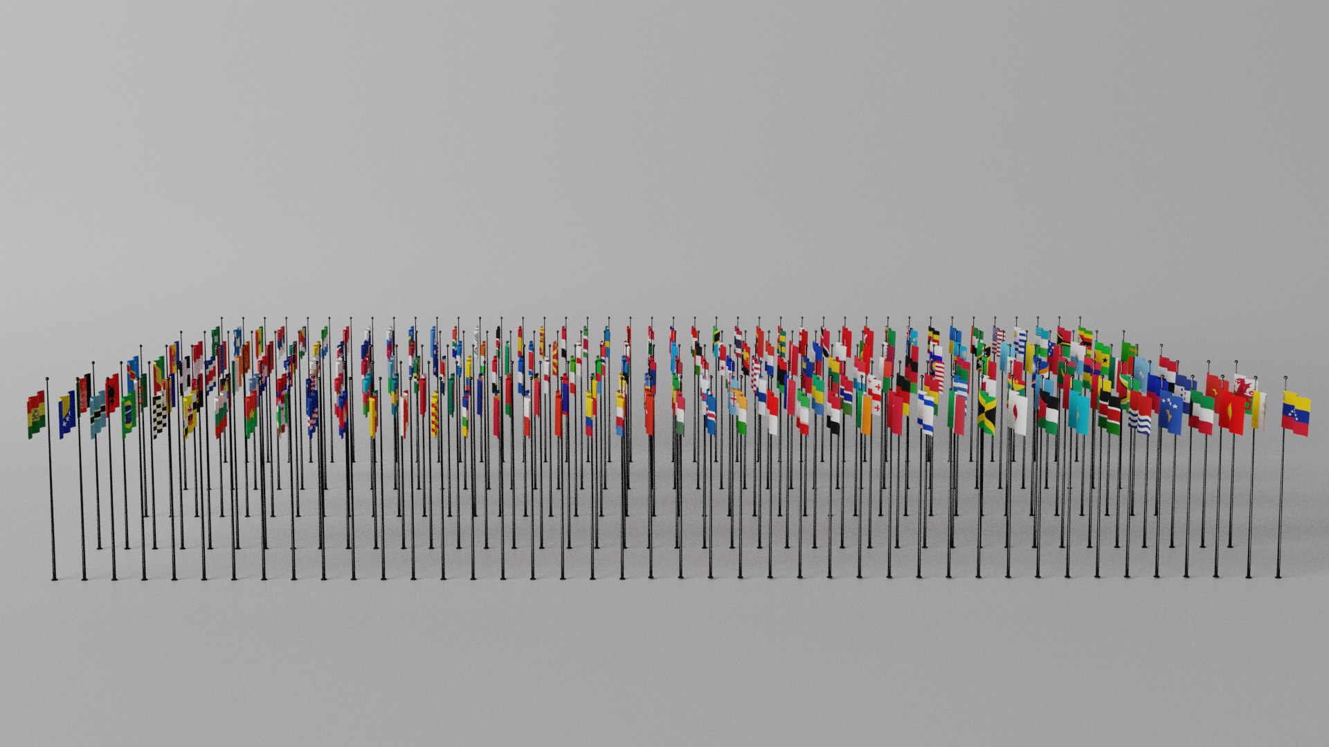 All World Countries Flags Low-poly 3D Model 3D Model - TurboSquid 1922005