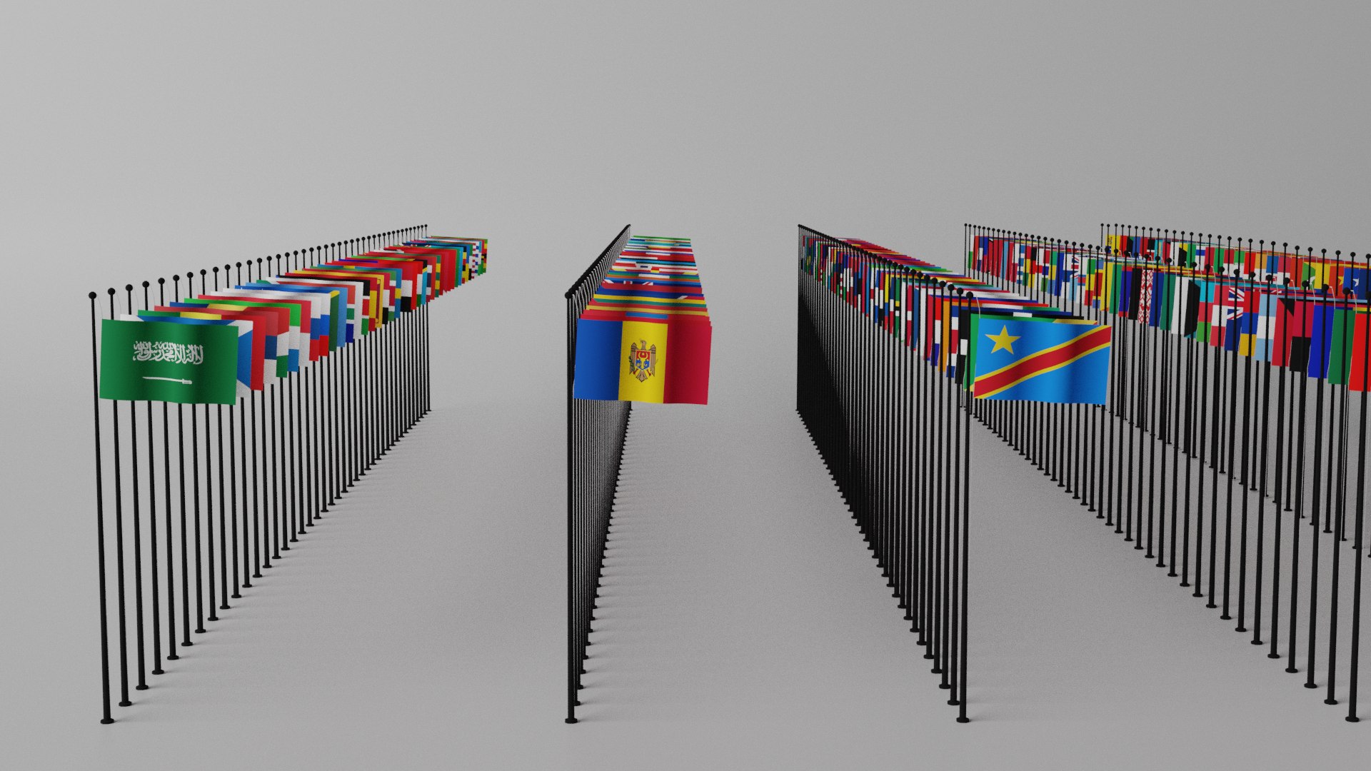 All World Countries Flags Low-poly 3D Model 3D Model - TurboSquid 1922005