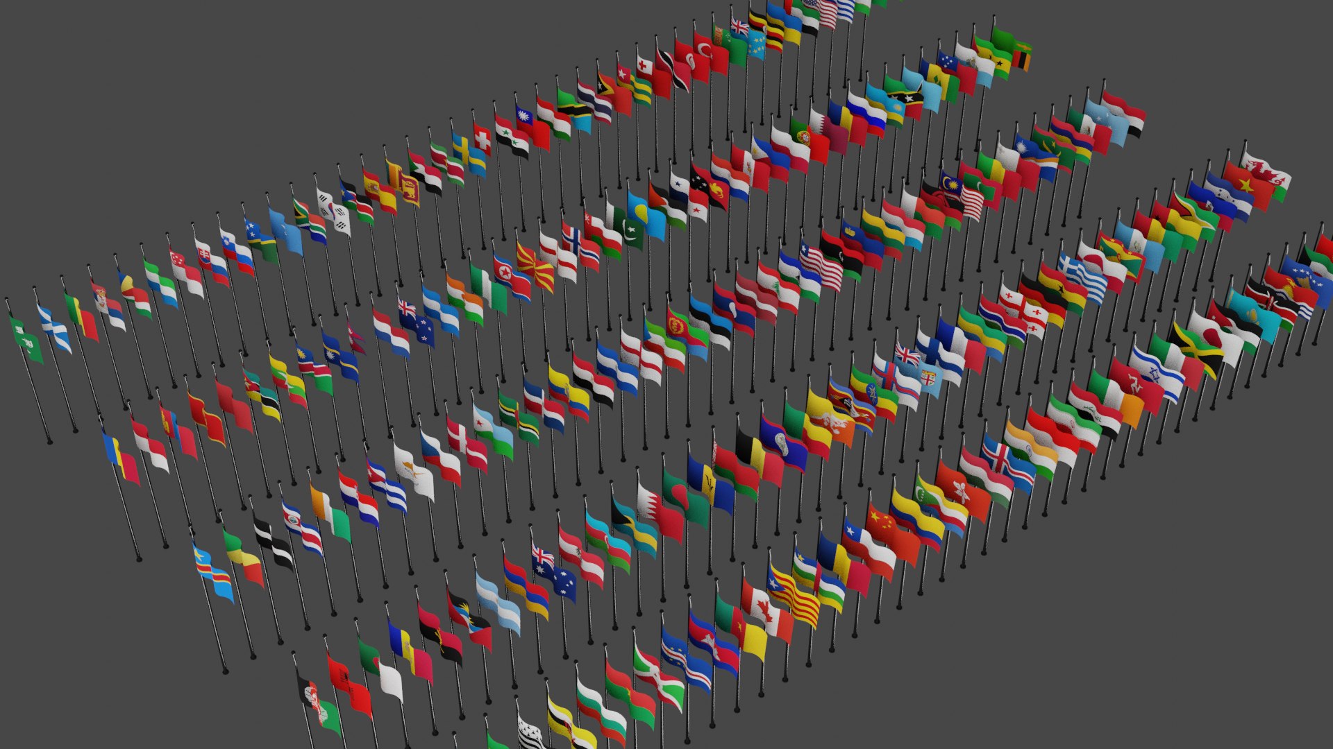 All World Countries Flags Low-poly 3D Model 3D Model - TurboSquid 1922005