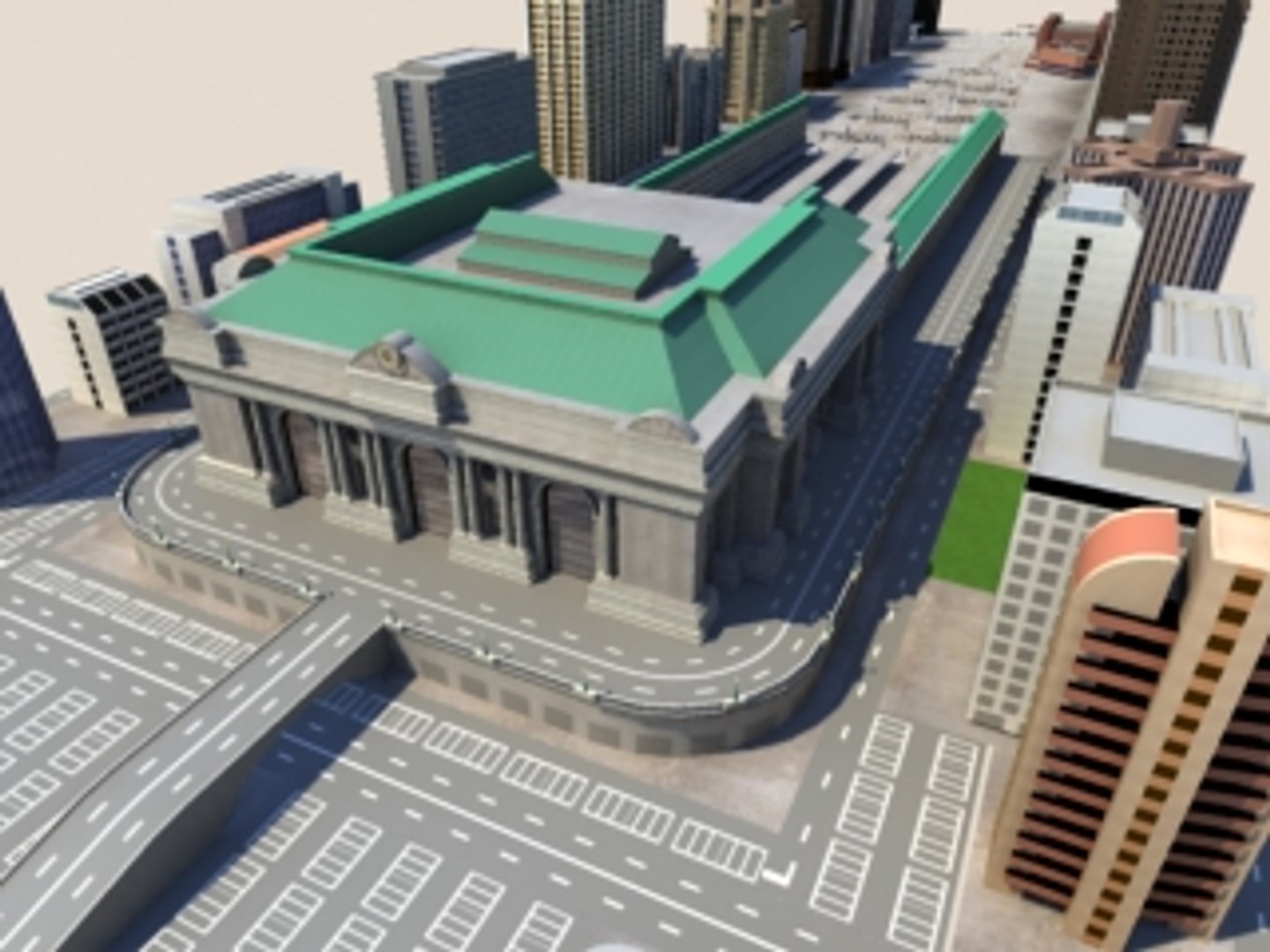 3d Model Of City Bloc