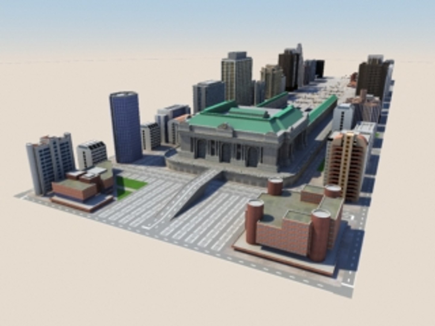 3d Model Of City Bloc
