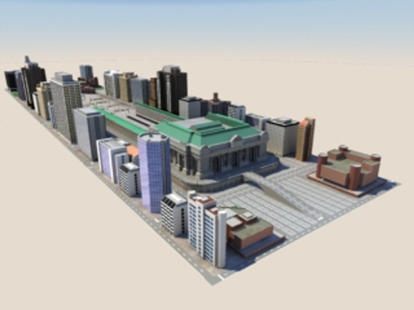 3d Model Of City Bloc