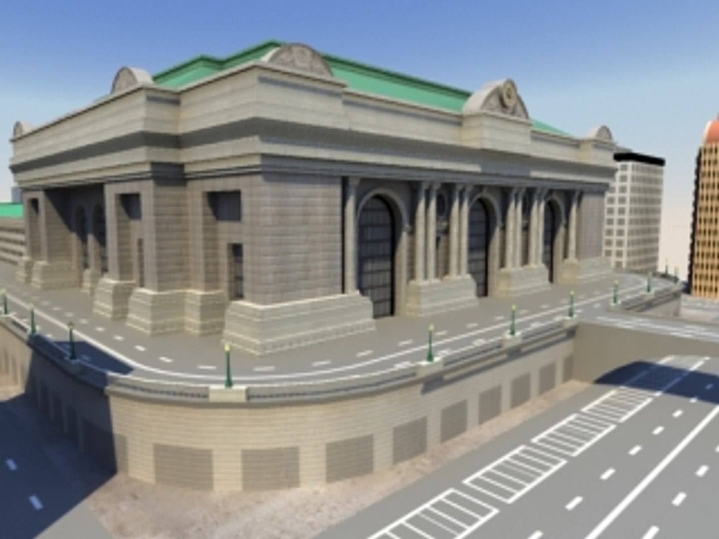 3d Model Of City Bloc