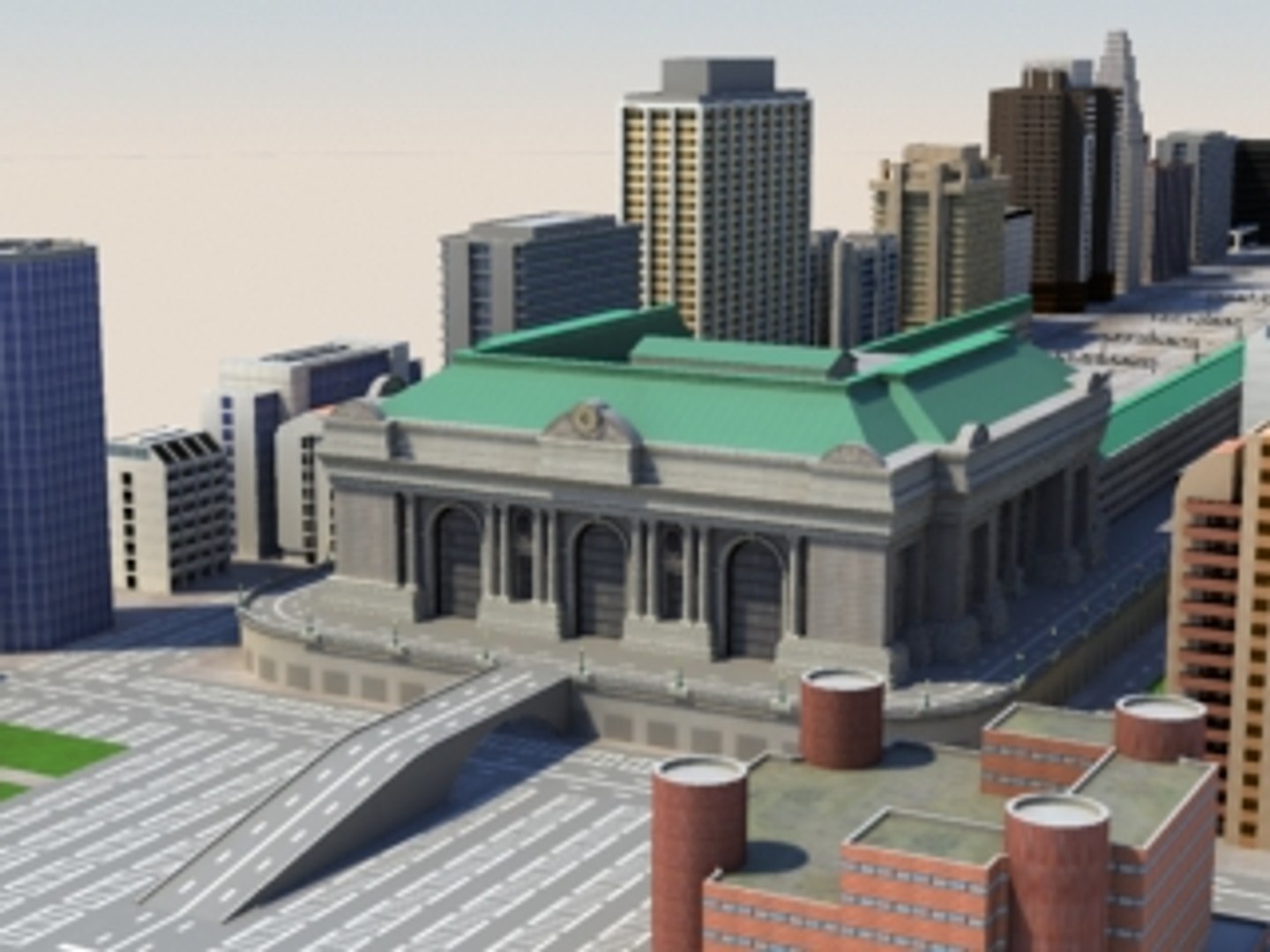 3d Model Of City Bloc