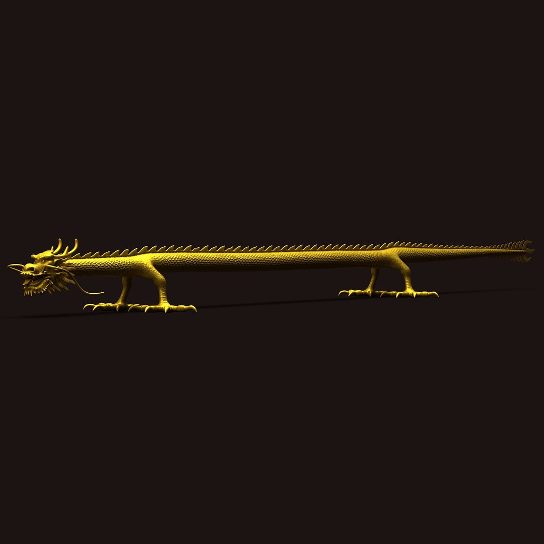 3d chinese straight dragon