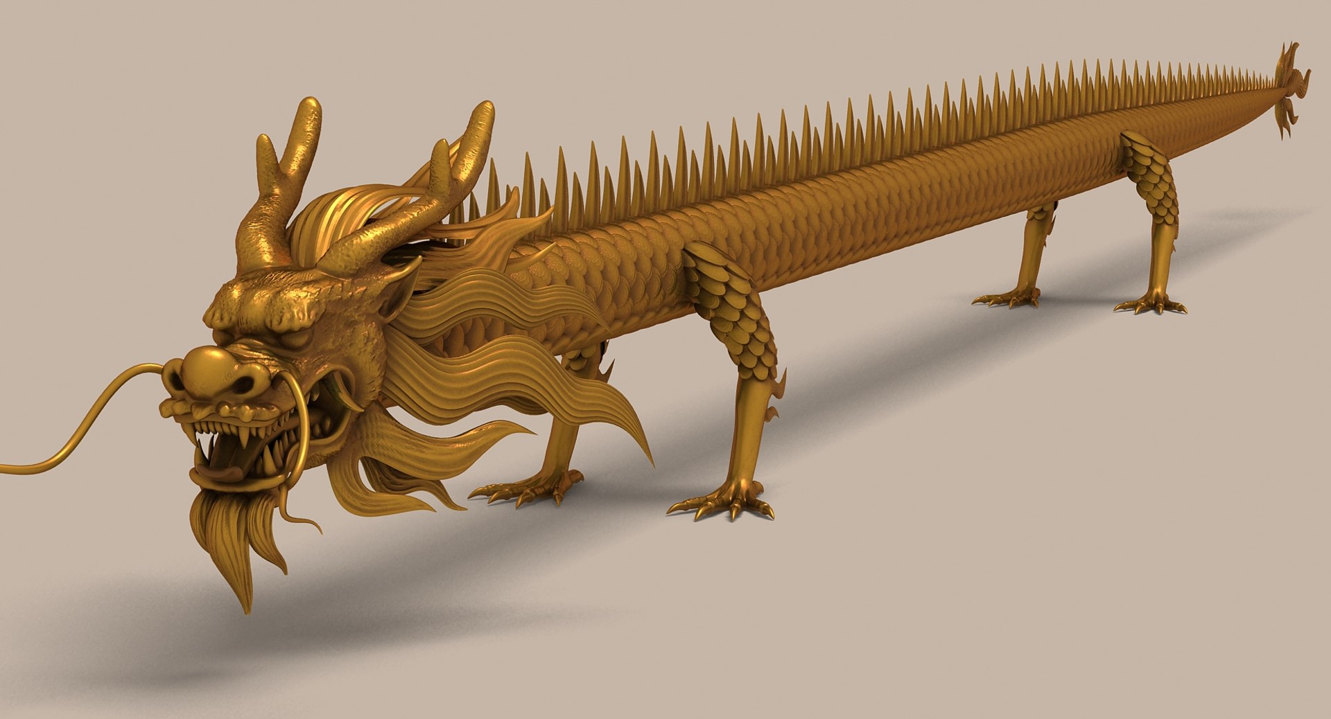 3d chinese straight dragon