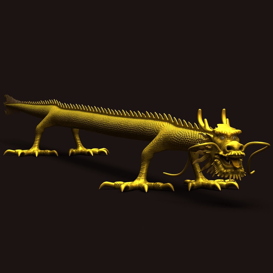 3d chinese straight dragon