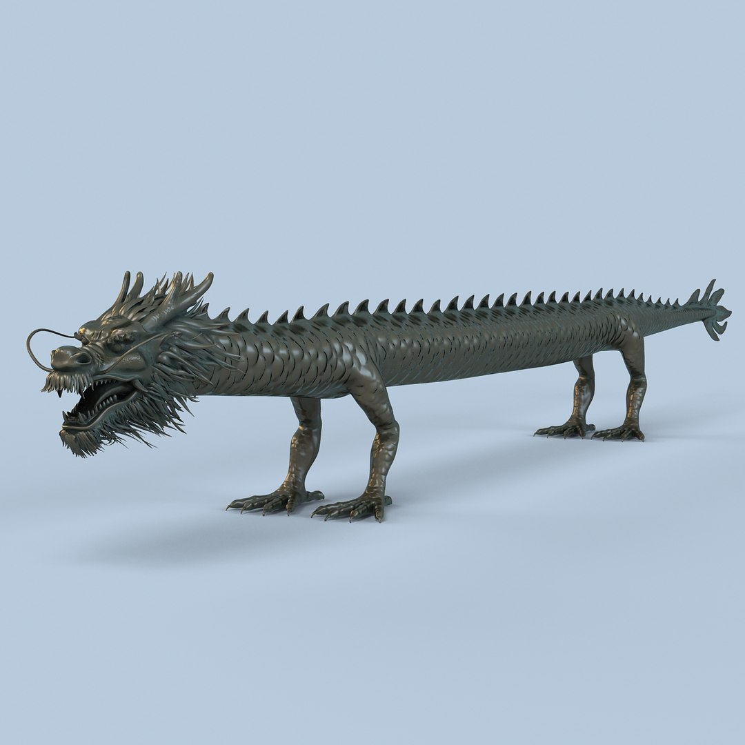 3d chinese straight dragon