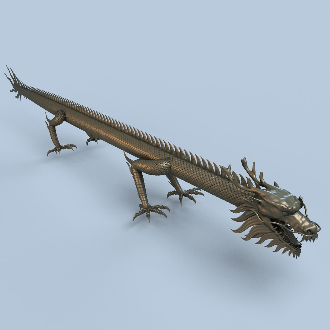 3d chinese straight dragon