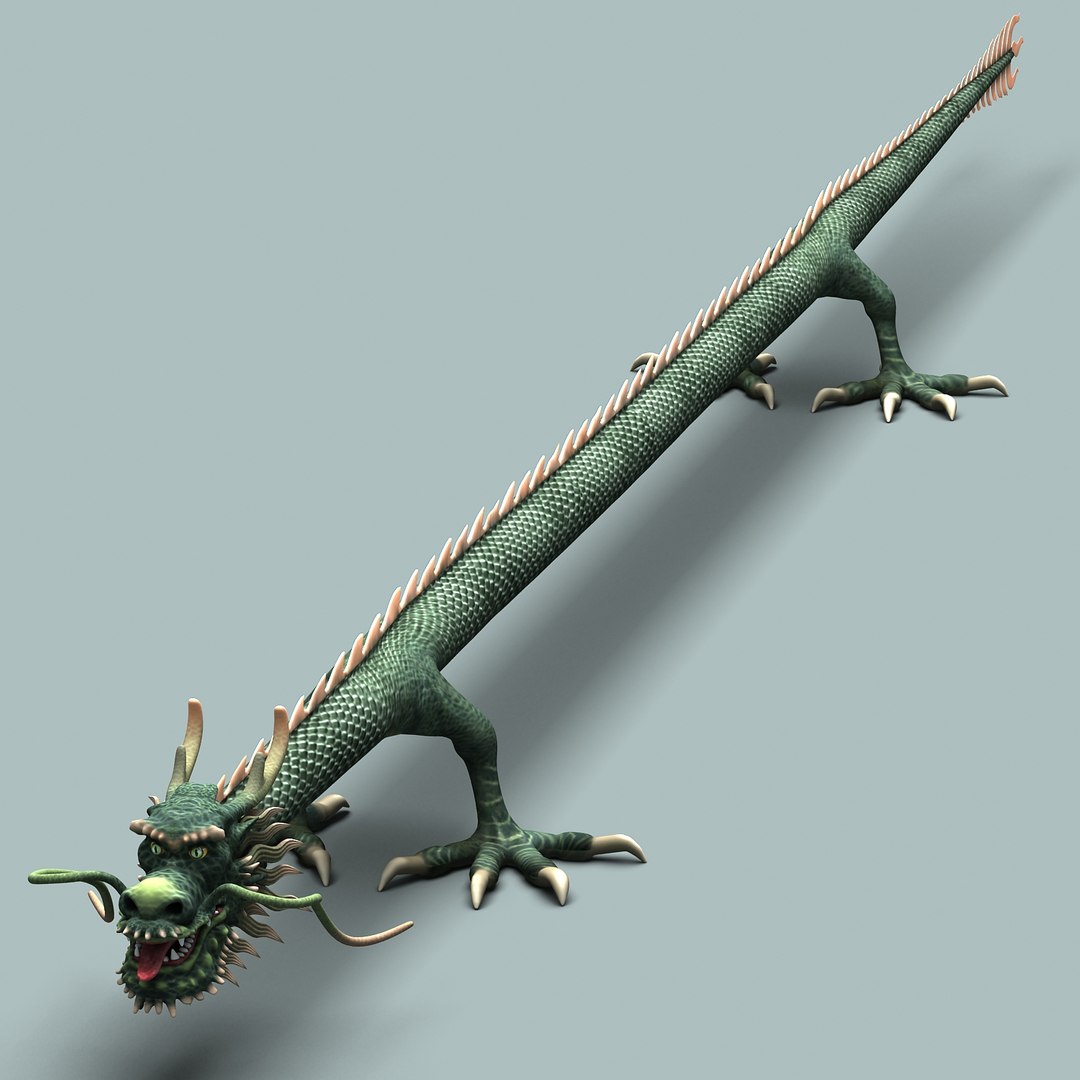 3d chinese straight dragon