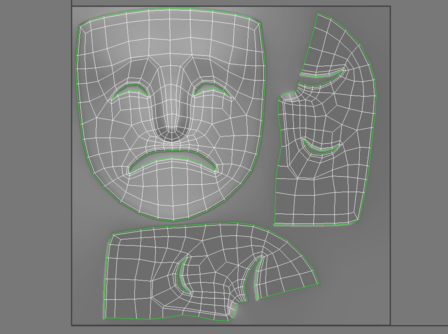 Theater Sad Mask 3D Model - TurboSquid 1423222
