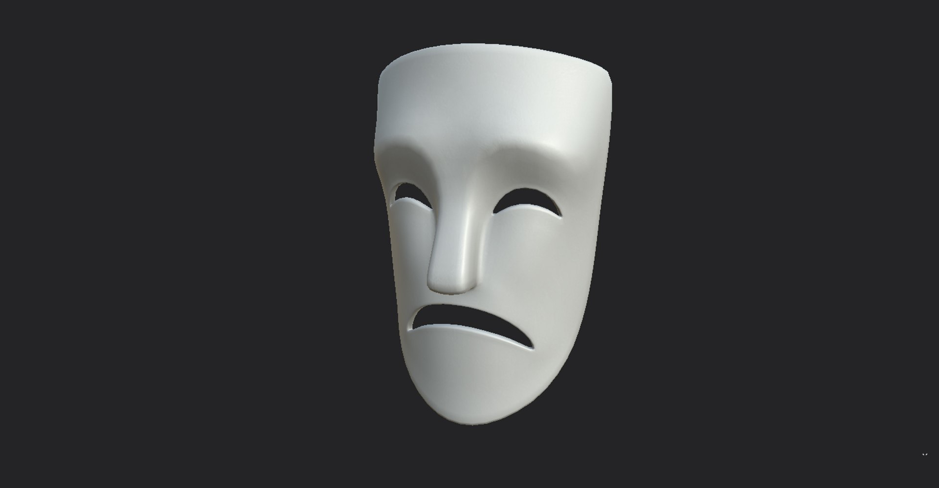 Theater Sad Mask 3D Model - TurboSquid 1423222