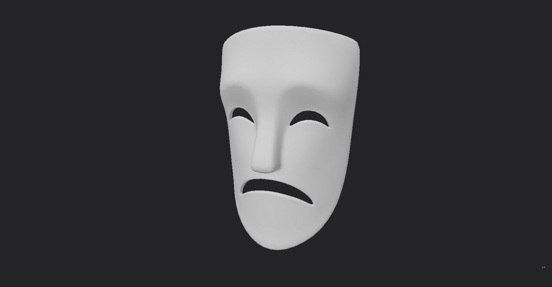 Theater Sad Mask 3D Model - TurboSquid 1423222