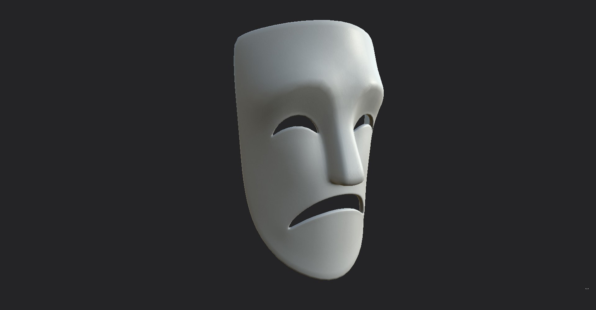 Theater sad mask 3D model - TurboSquid 1423222
