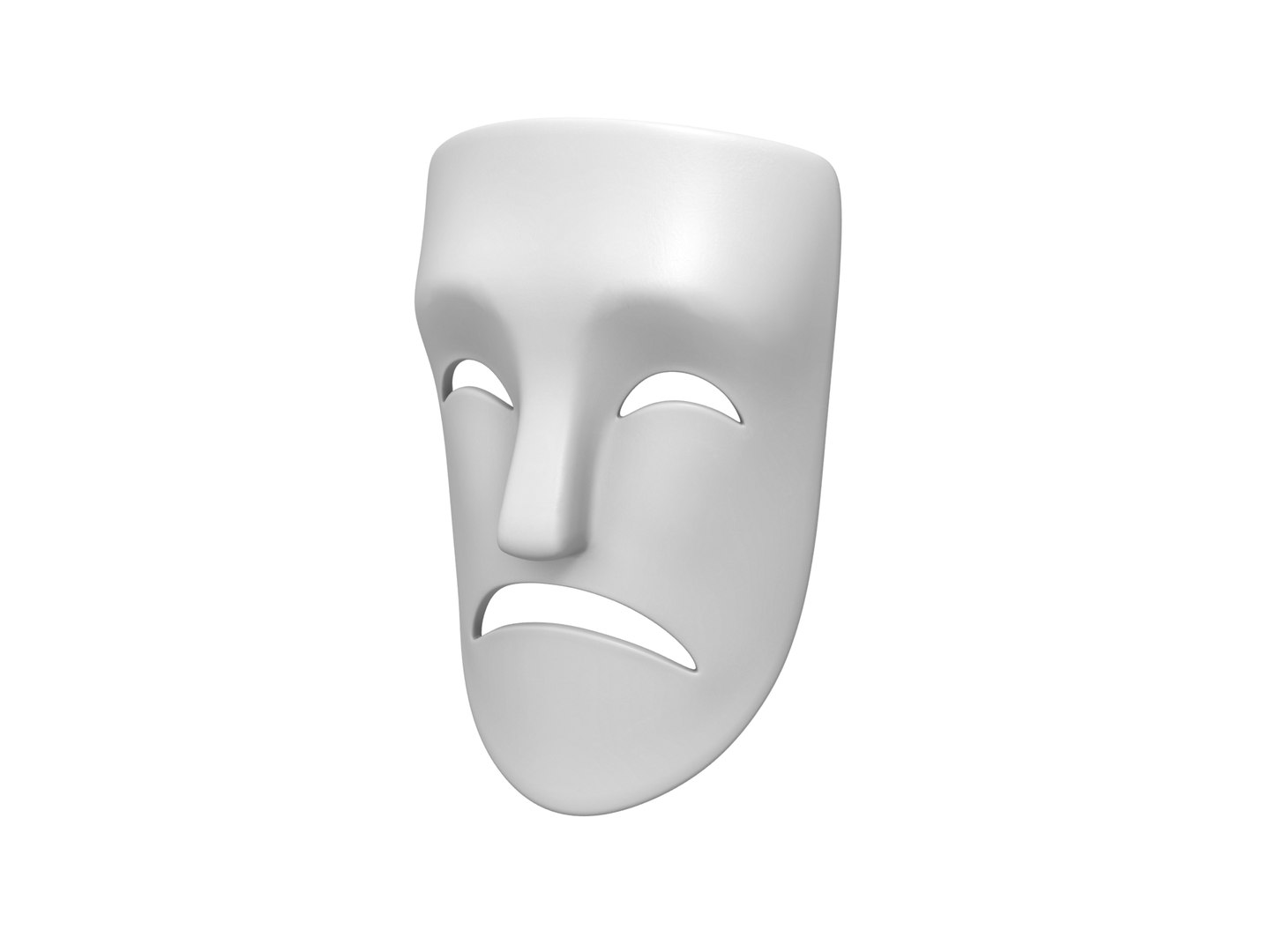 Theater sad mask 3D model - TurboSquid 1423222