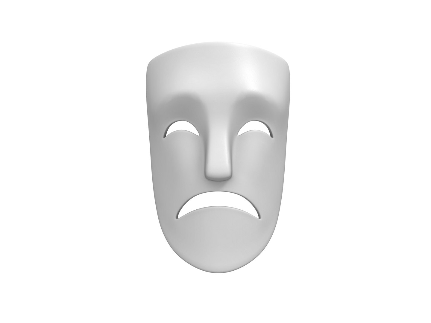 Theater Sad Mask 3D Model - TurboSquid 1423222