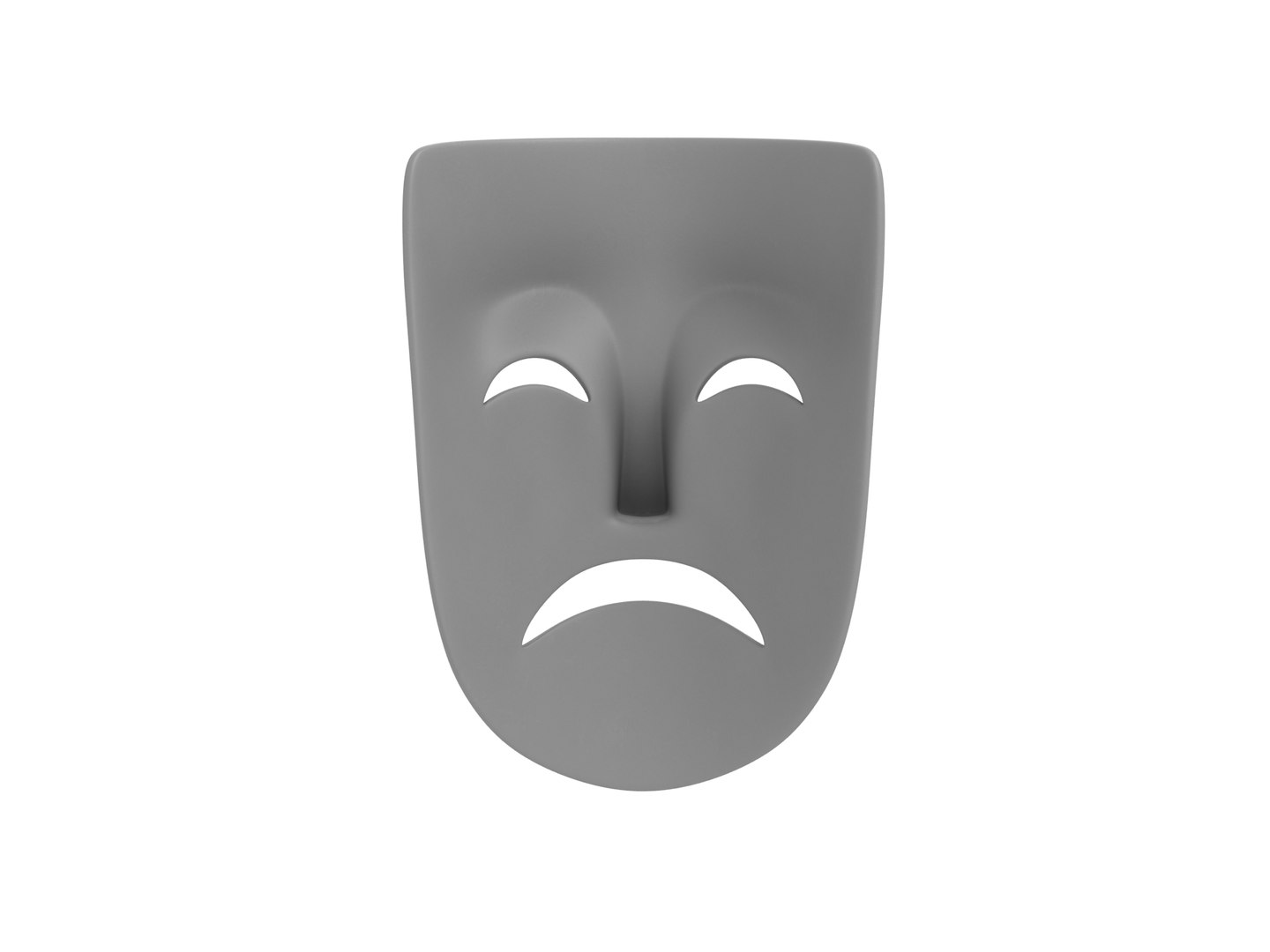 Theater Sad Mask 3D Model - TurboSquid 1423222