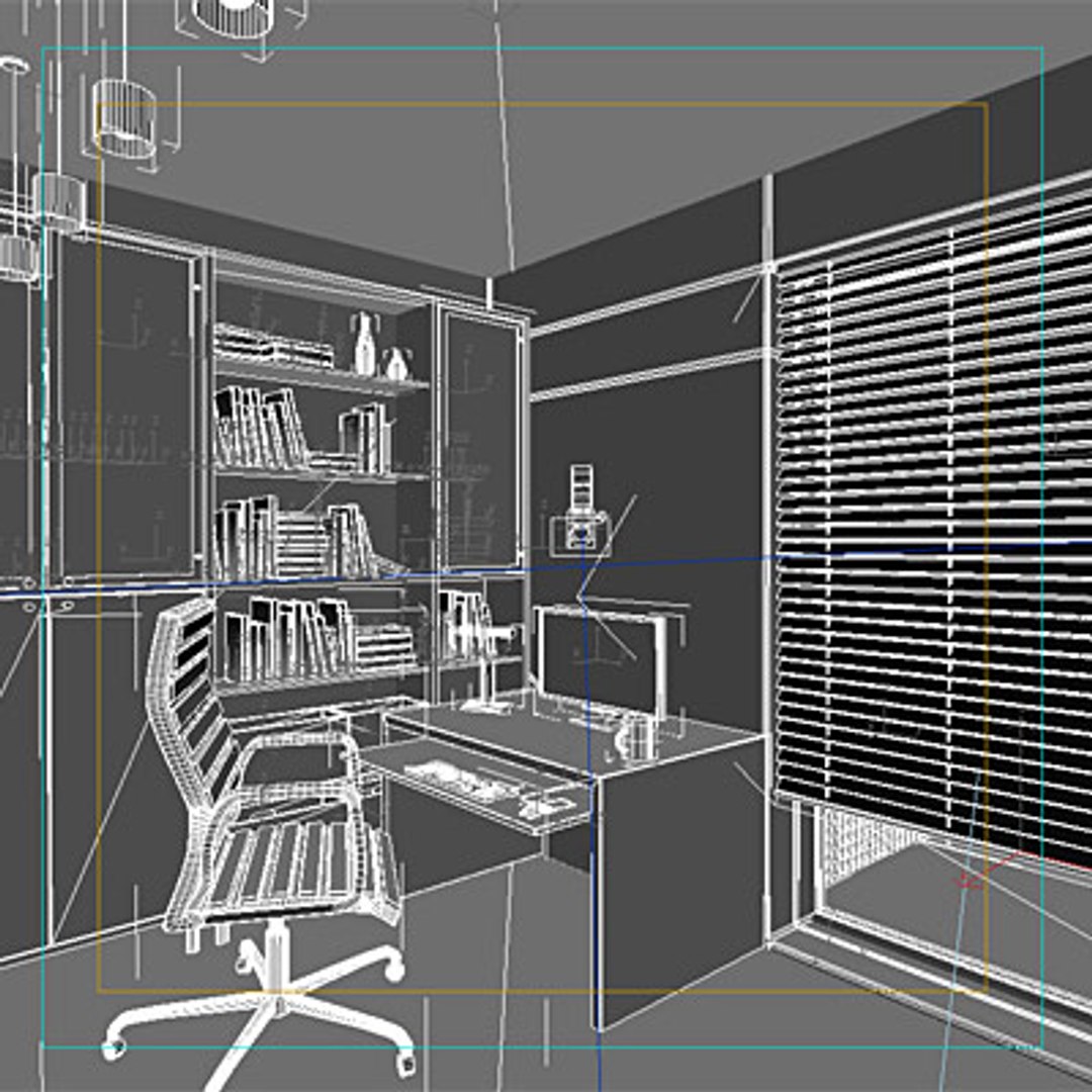 3d Study Room Model