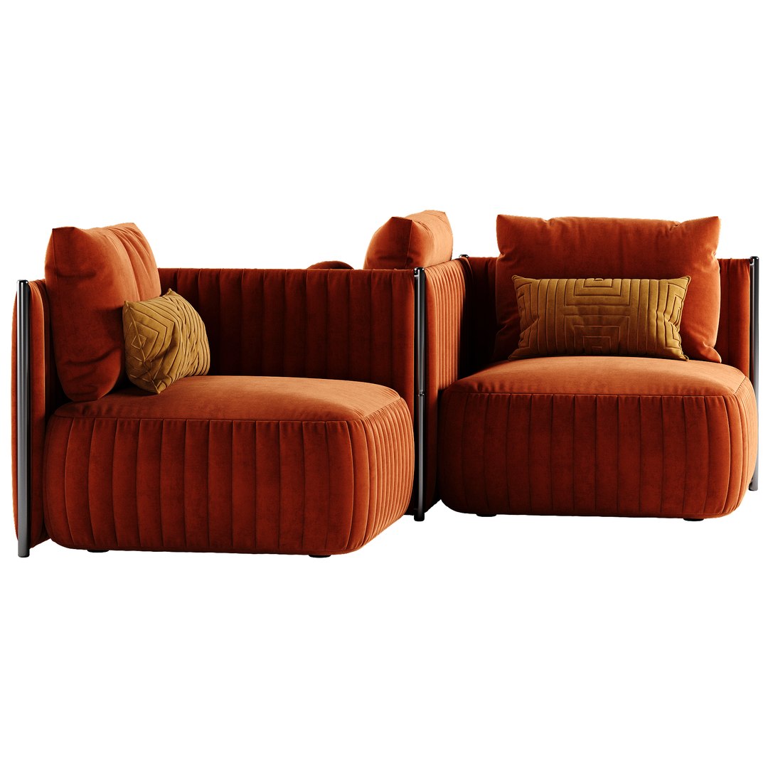 3D Saba Italia Metis Sofa Set 2 Model - TurboSquid 2160416