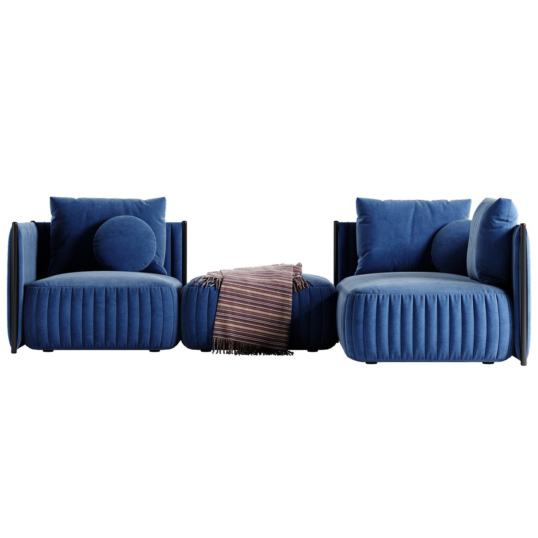 3D Saba Italia Metis Sofa Set 2 Model - TurboSquid 2160416