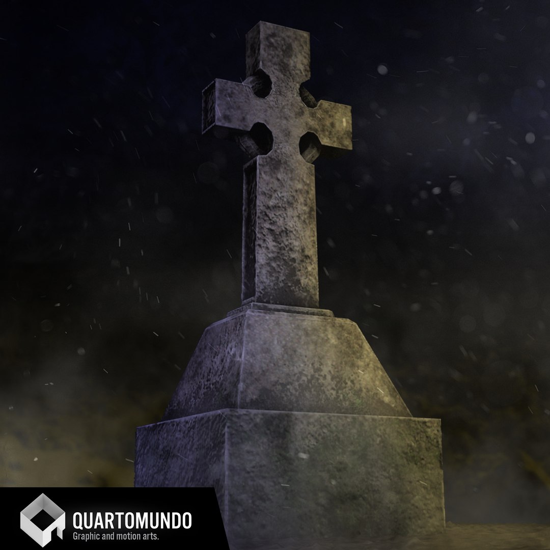 3D Tombstone Cross Model - TurboSquid 1160034