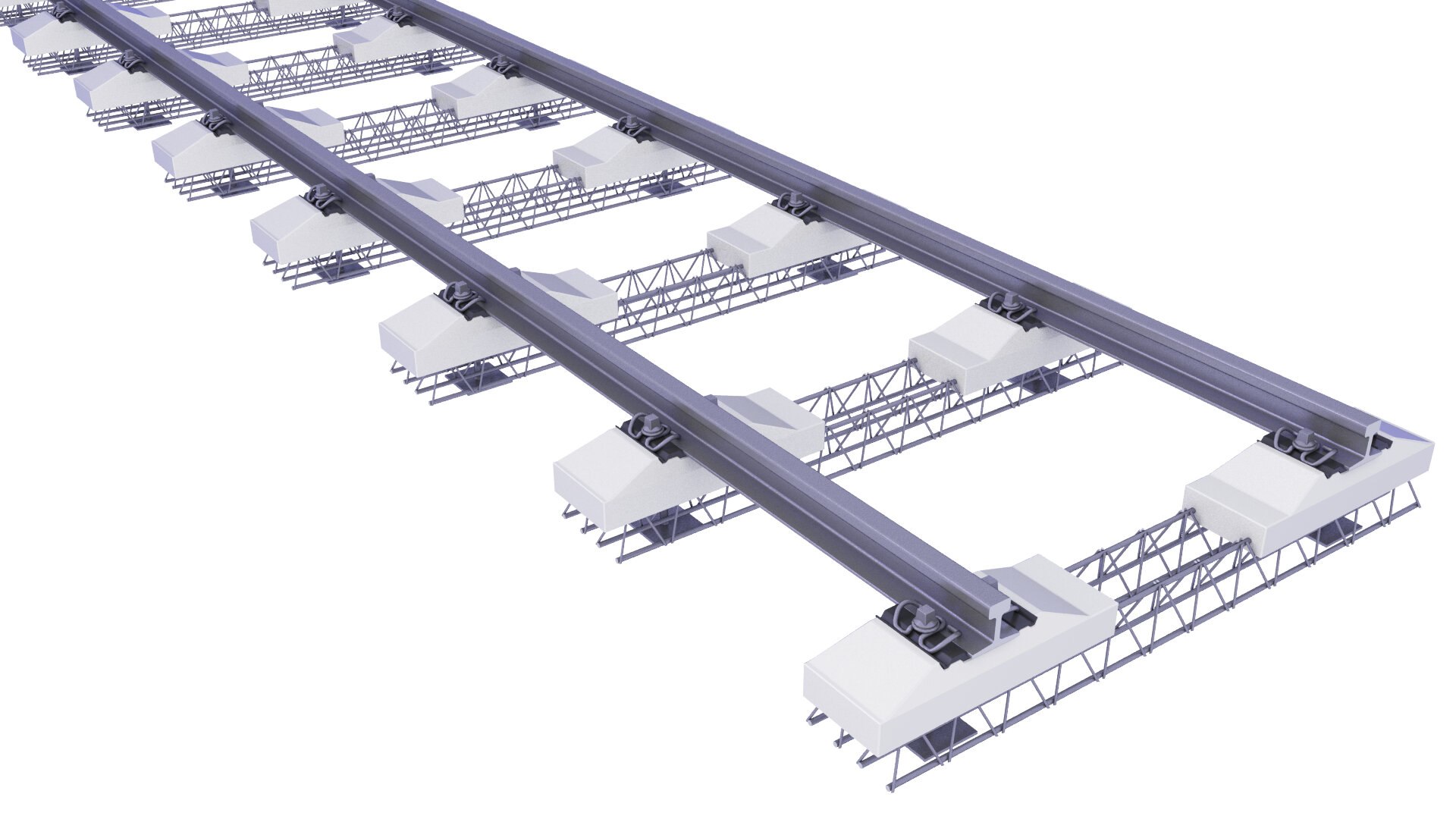 Tram Tracks 36 Model - TurboSquid 2096395