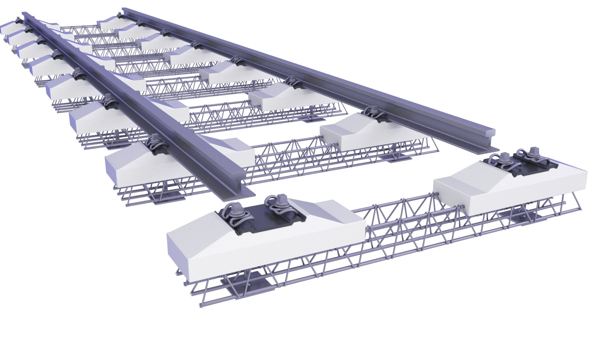 Tram Tracks 36 Model - TurboSquid 2096395