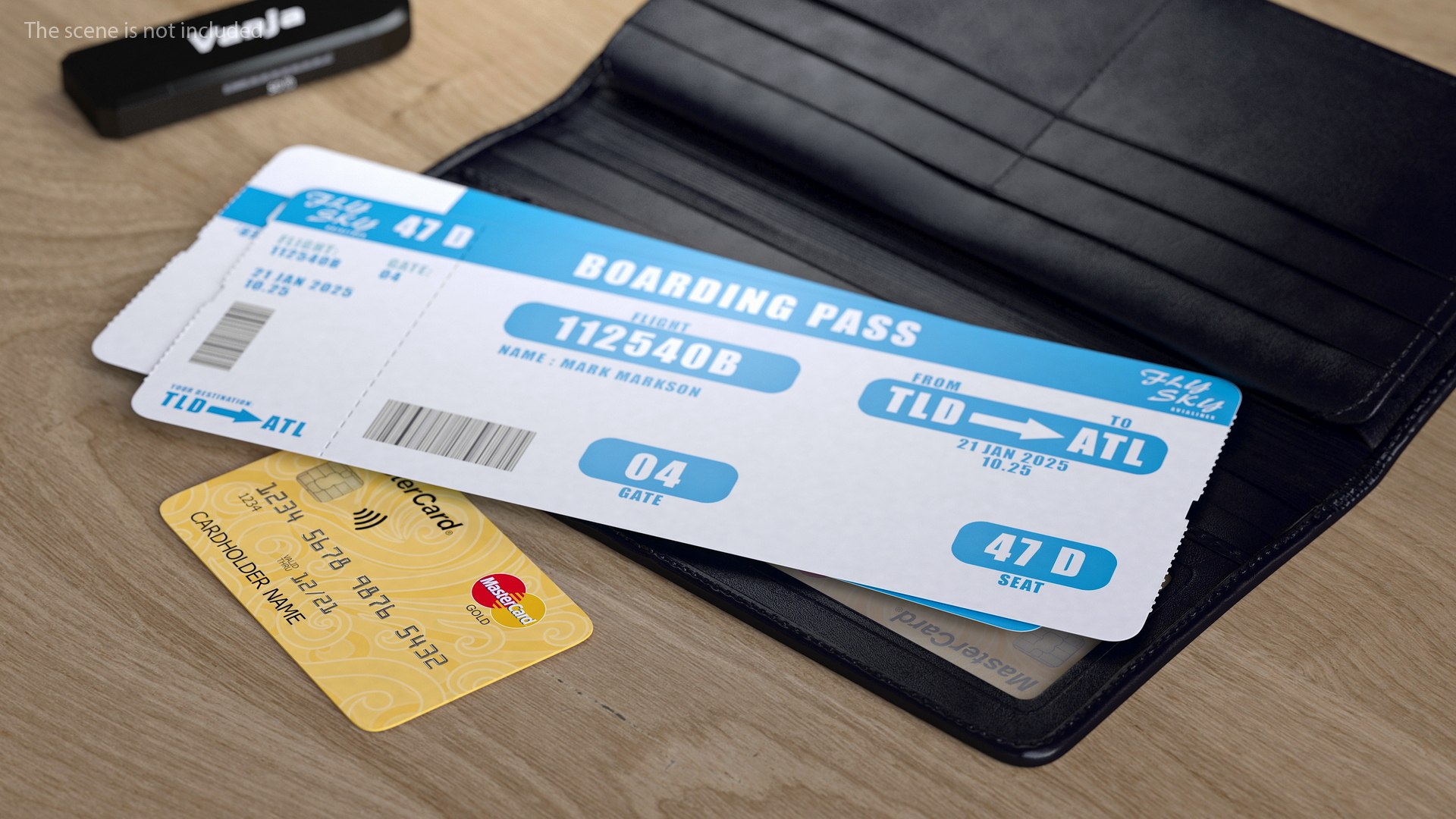 Blue Boarding Pass 3D - TurboSquid 2112945