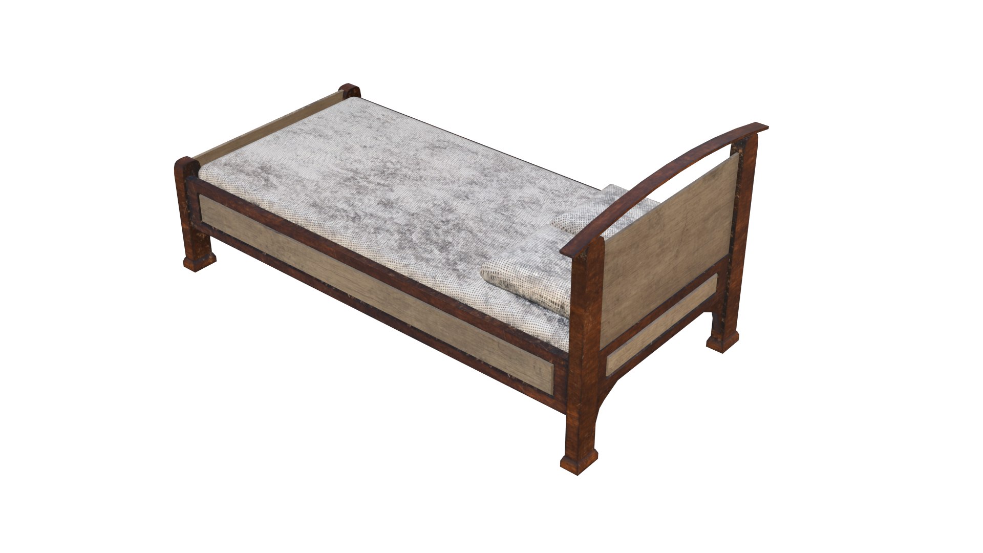 3D Simple Wooden Bed 3D Model Model - TurboSquid 2301727