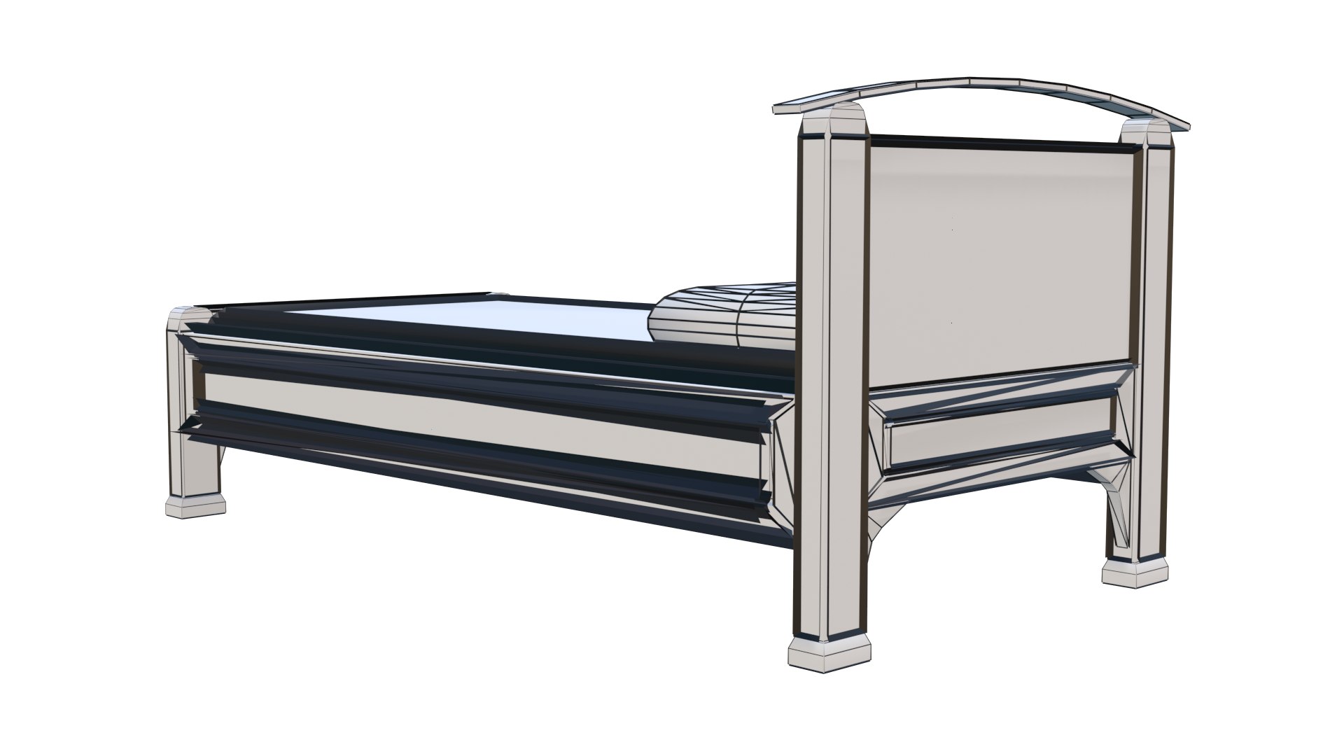 3D Simple Wooden Bed 3D Model Model - TurboSquid 2301727