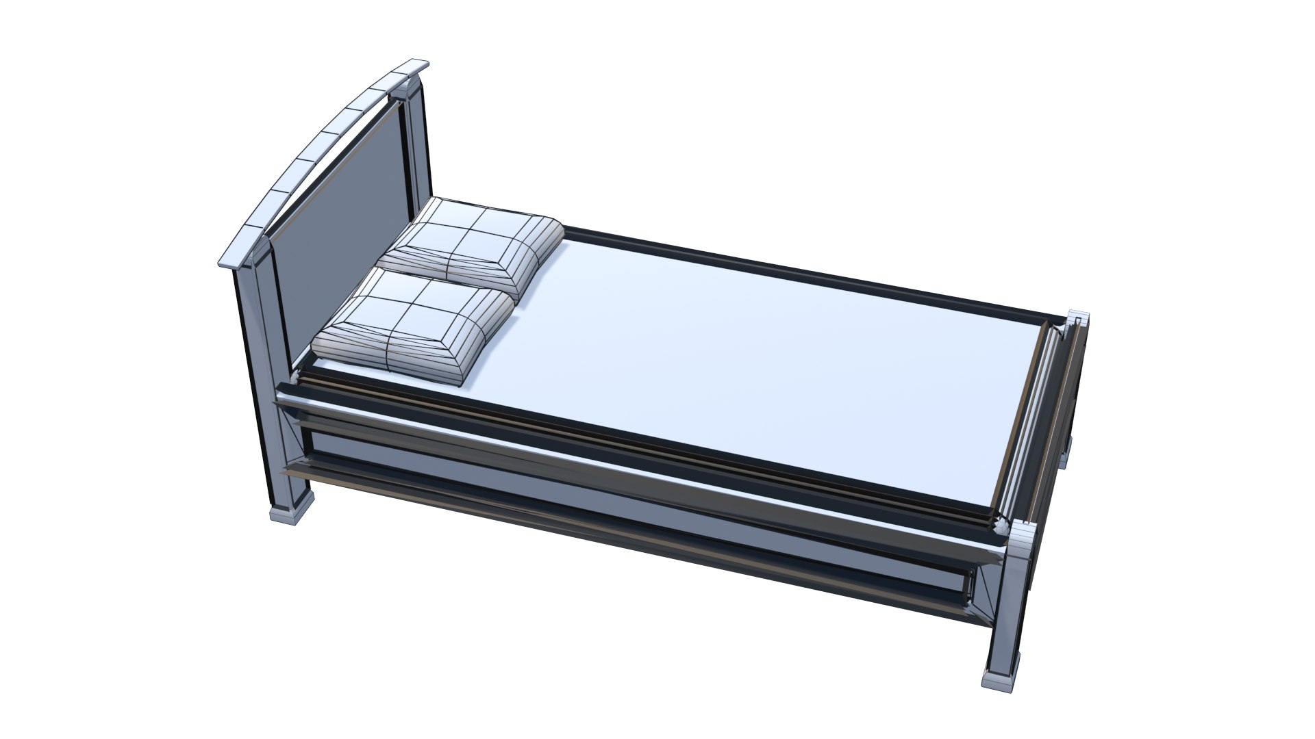 3D Simple Wooden Bed 3D Model Model - TurboSquid 2301727