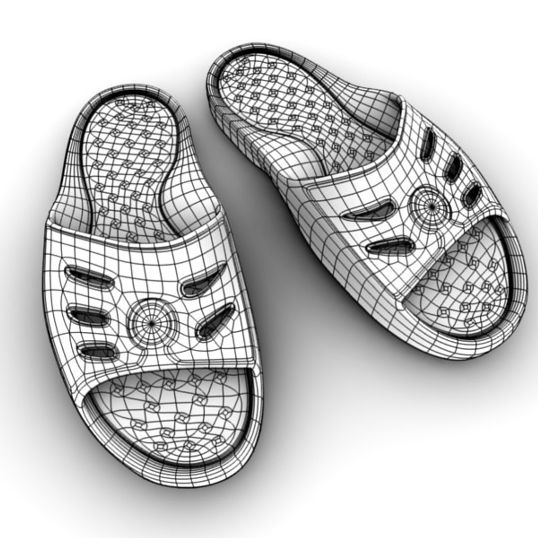 3d sport slippers model