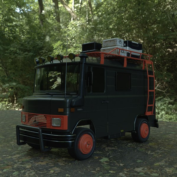 modelo 3d Mercedes 508 L Caravan Truck - TurboSquid 2057937