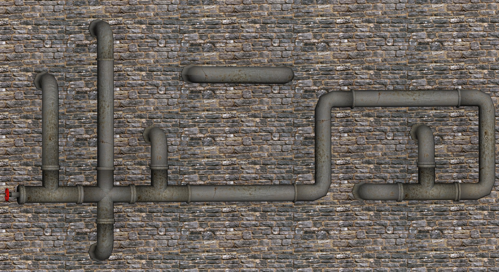 Water Pipes 3d Model